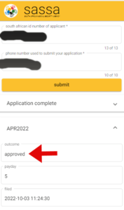 How can I check if my SRD R350 grant is approved?