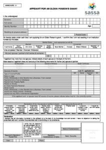 SASSA OLDER PERSON’S GRANT AFFIDAVIT (ANNEXURE I-1) | SASSA Social ...